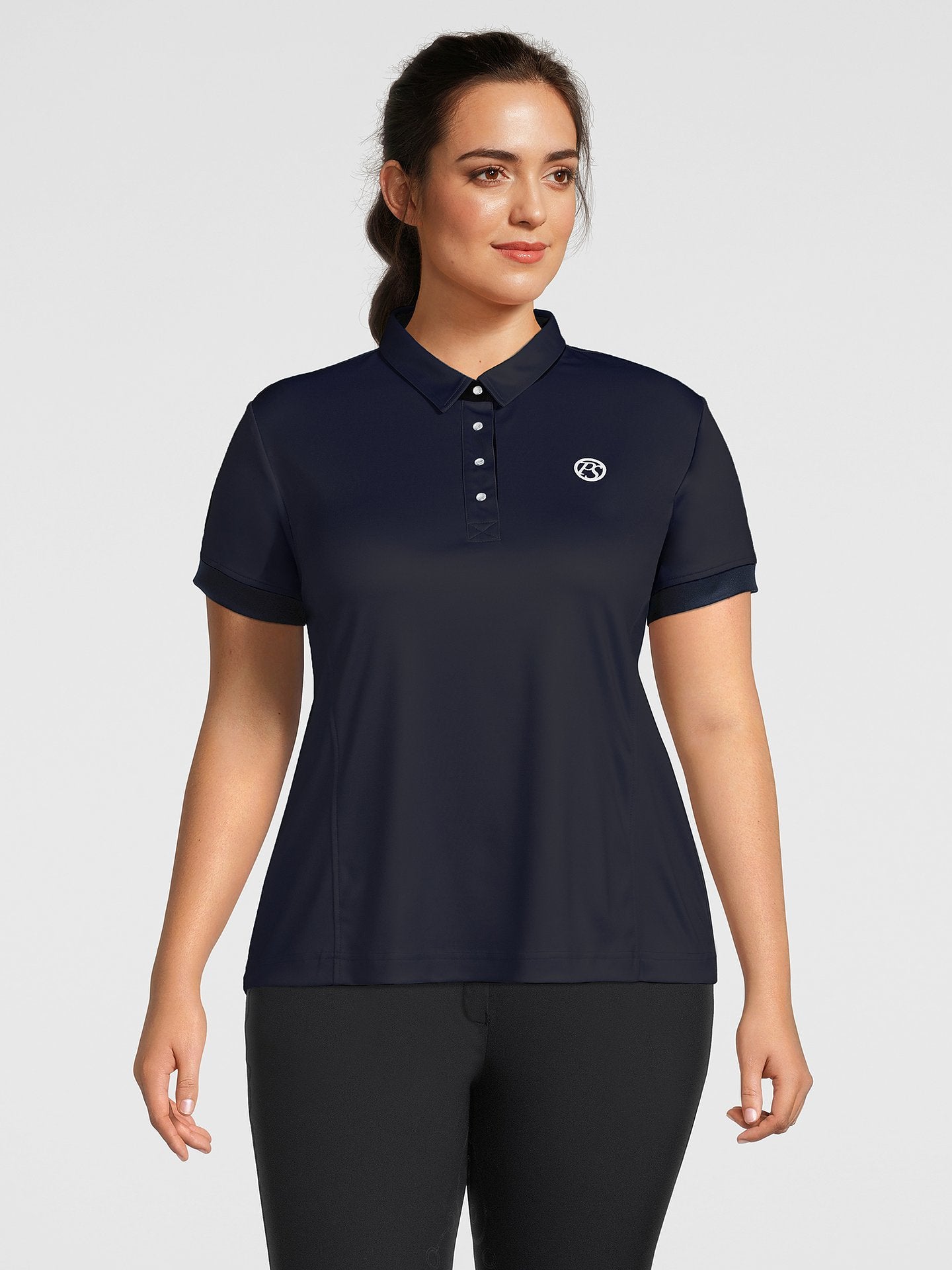 Curvy Ella - Polo Shirt, Navy – European Equine